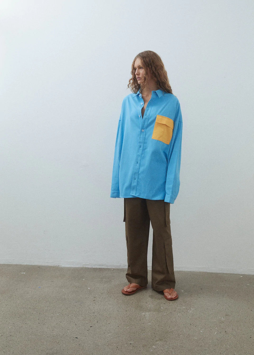 Blanca George Shirt - Cyan